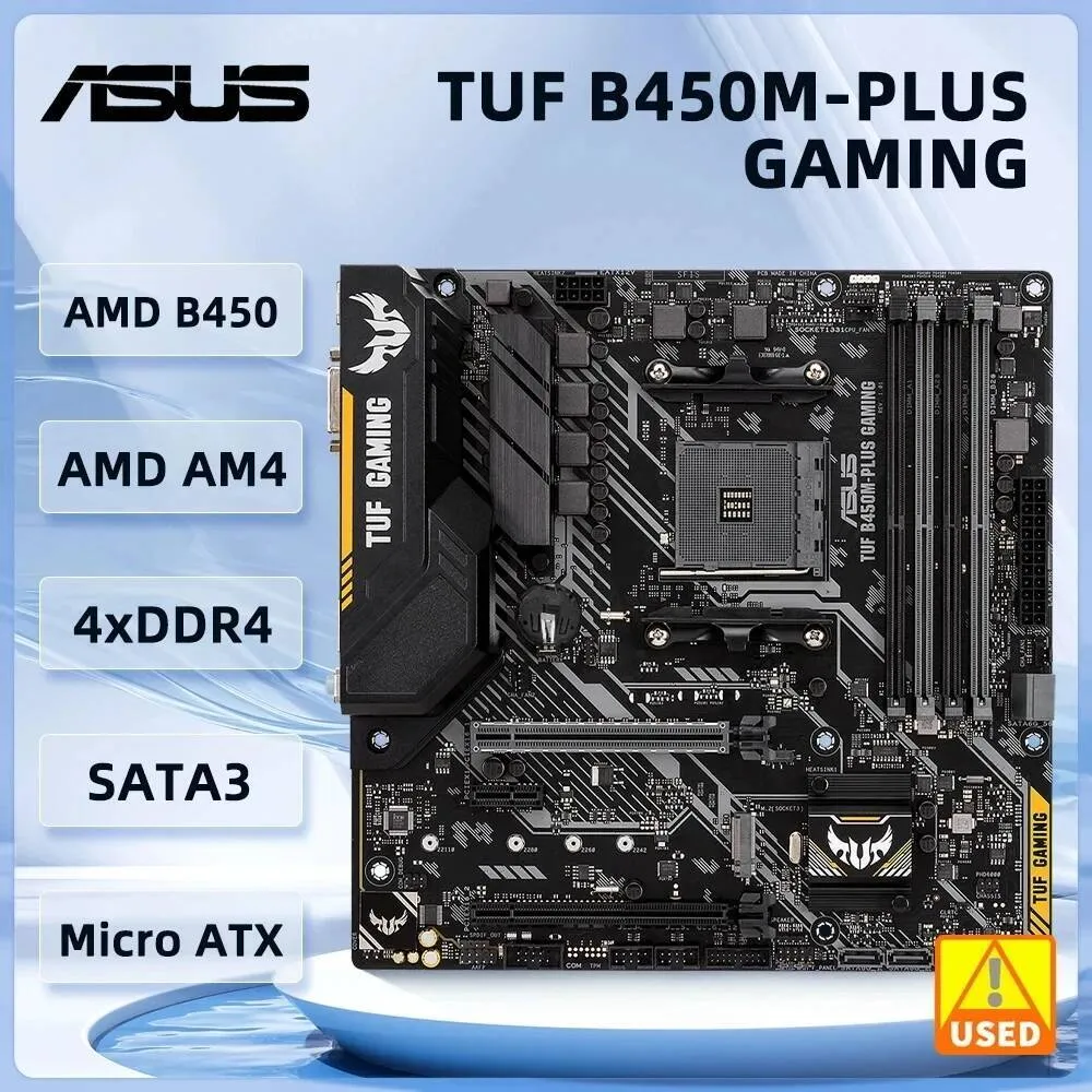 ASUS B450M B450 Motherboard TUF B450MPLUS GAMING AM4 Support Ryzen 5 ...