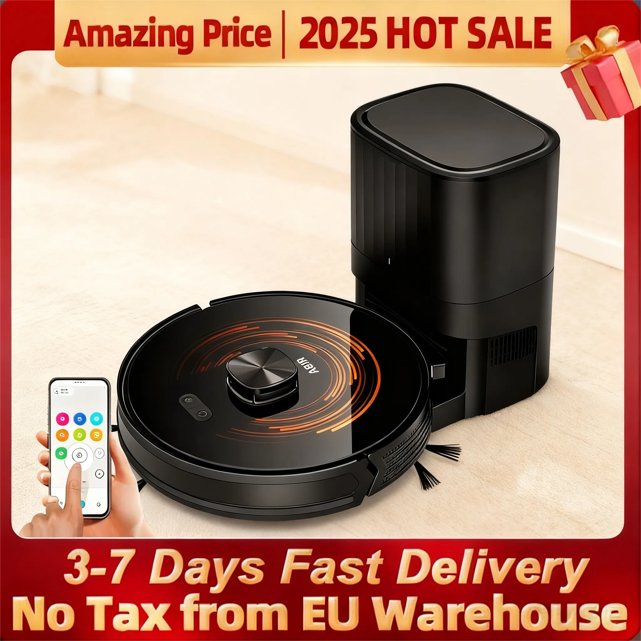 Robot Vacuum Cleaner K30 with Self-Cleaning Dustbin, Dual Laser ...