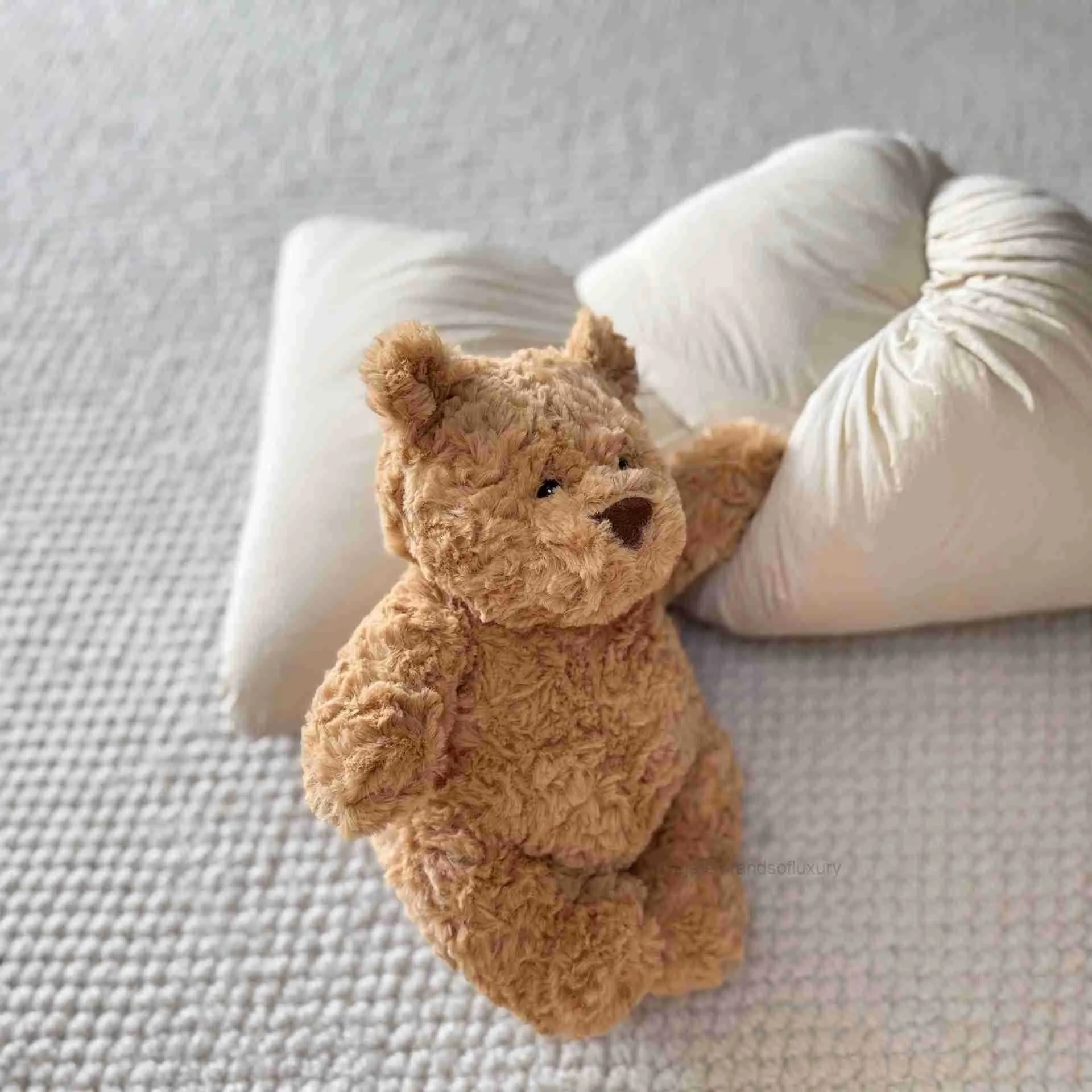 Plush Bear Doll Toy 11 in Dark Brown Nylon PP Cotton Stuffed Animal ...