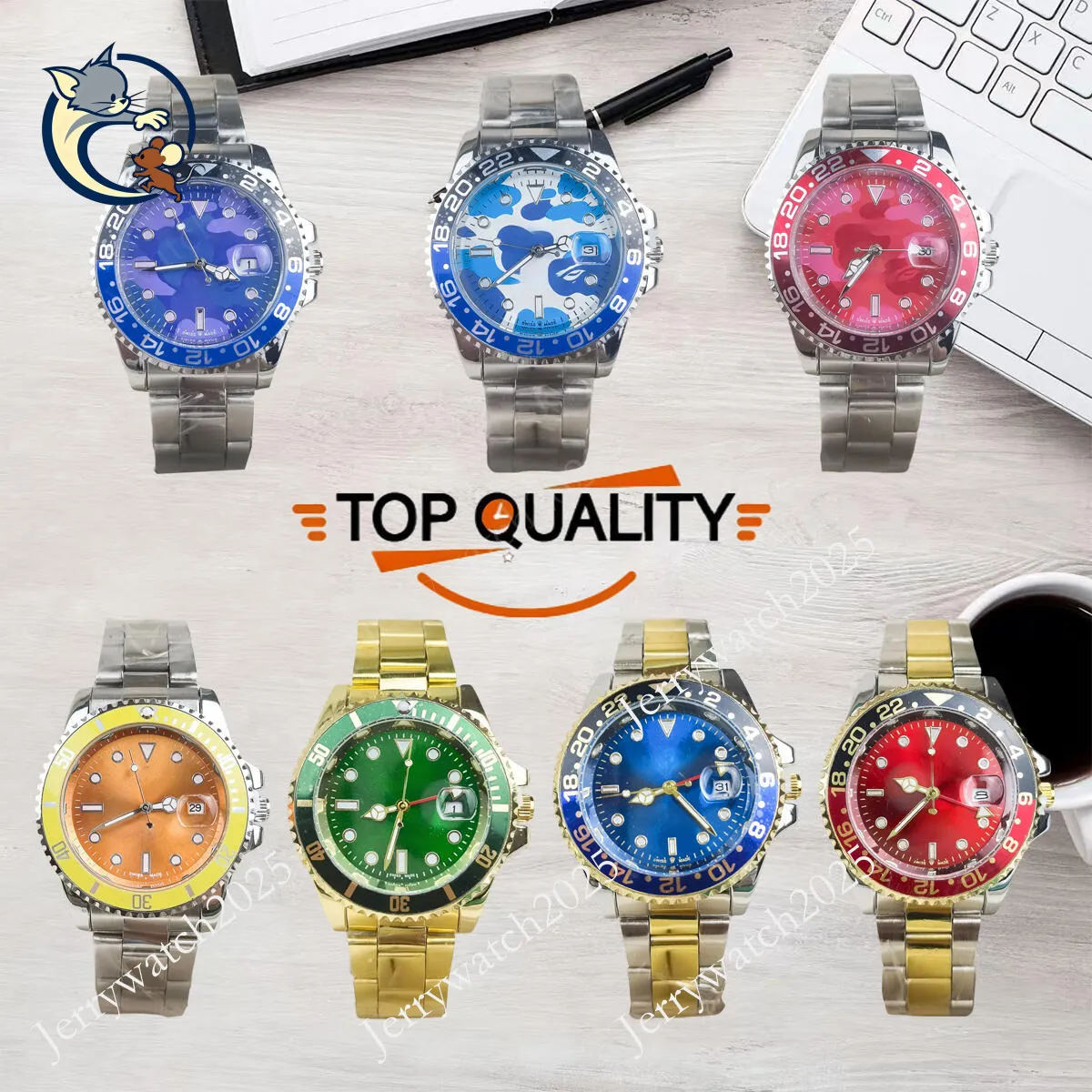 Designer Couples' Automatic Mechanical Gold Watches For Men With ...