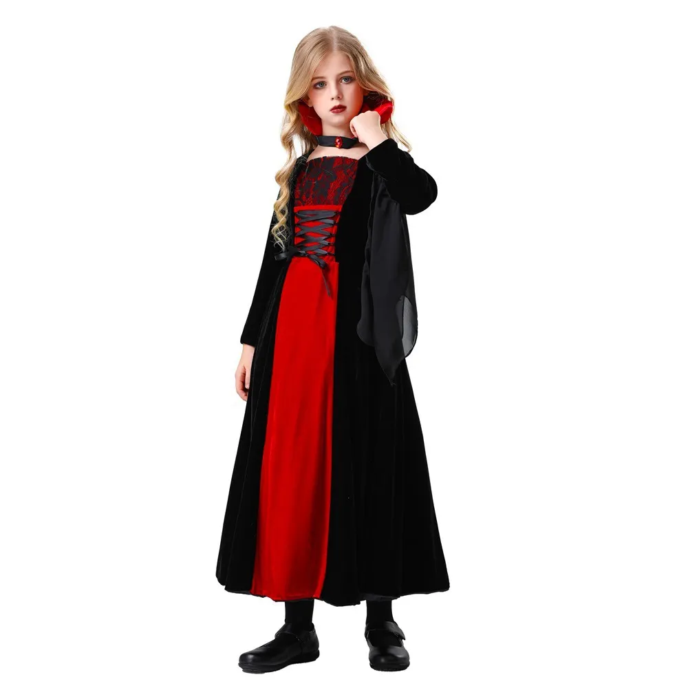Children's Girl Halloween Cosplay Queen Devil Costume Party Role ...
