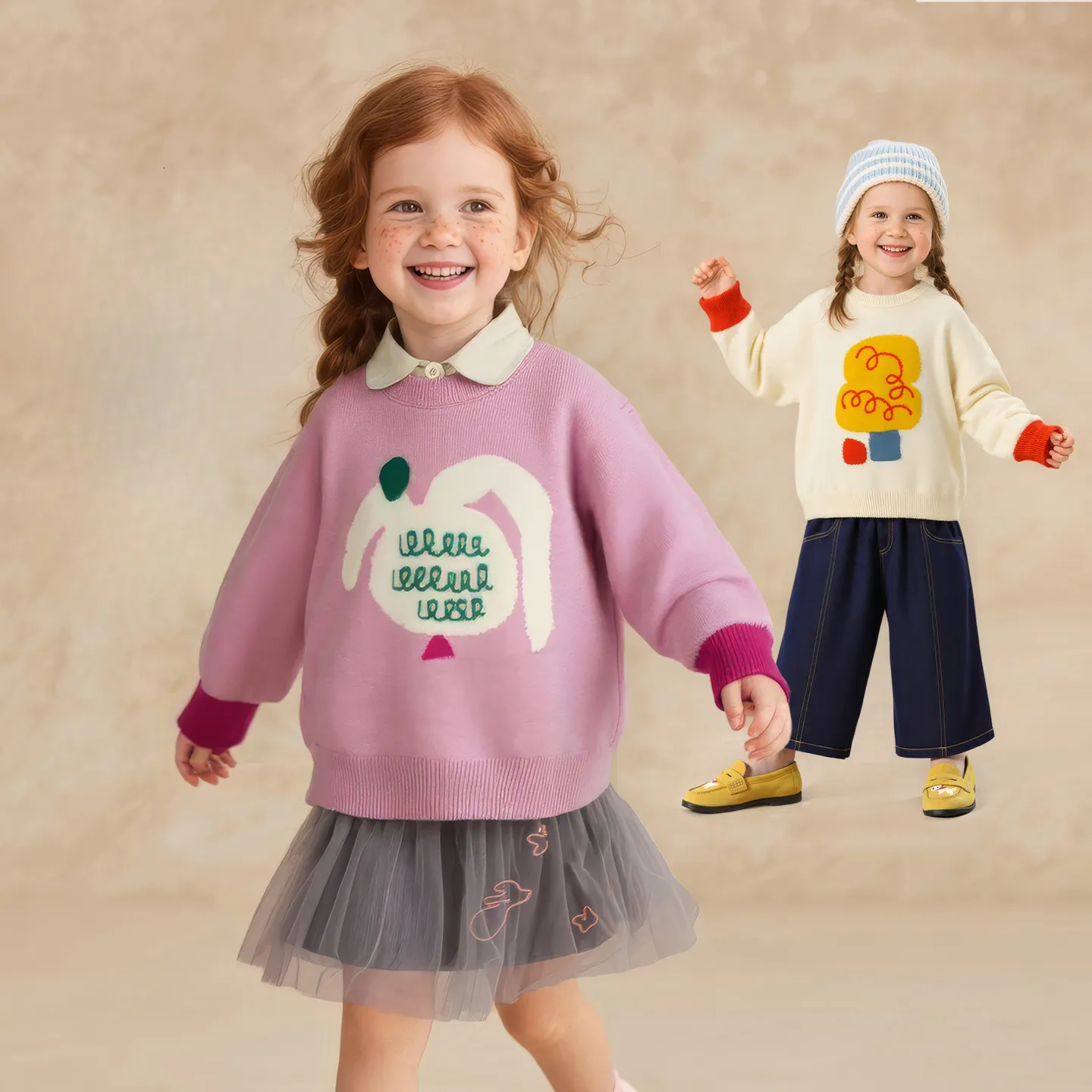 New Designer Children's Clothing: Girls' Sweaters with Fashionable ...
