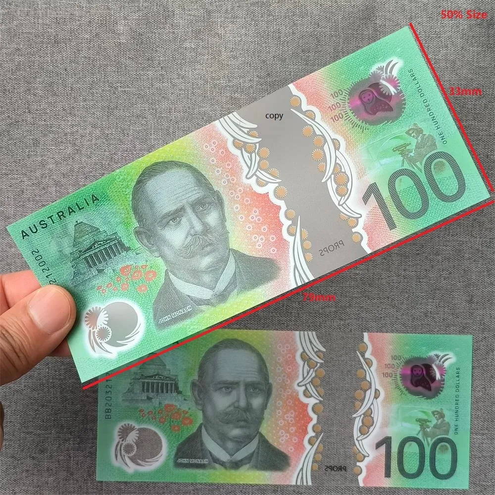 5A Ultrathin Australian Polymer Fake Money 0.08mm Prop Money AUD 50 75× ...
