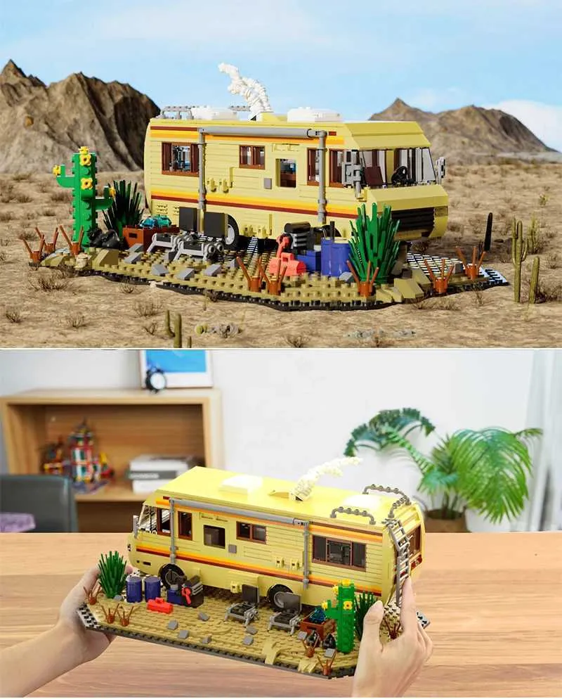 Technical Breaking Bad RV Adventure Camper Bus Car Model Building ...