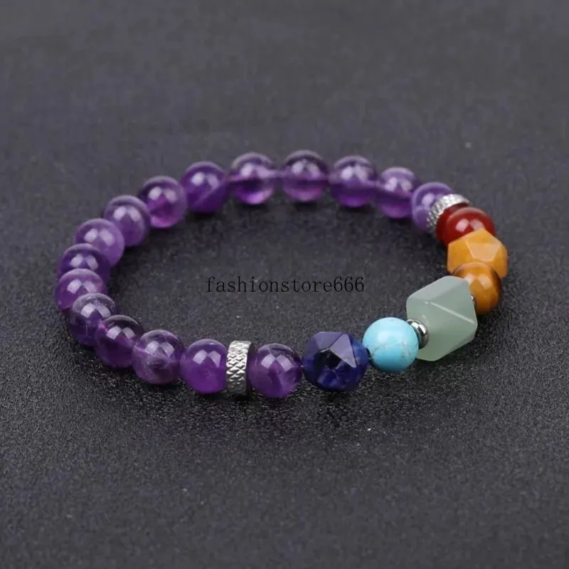 8mm Natural Green Aventurine Stone Pyramid Bracelet for Yoga, 7 Chakra ...