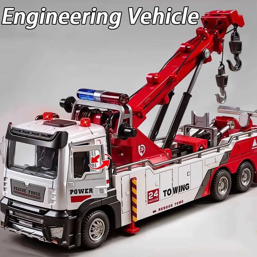 132 Car Model Toy: Double Hook Clearing Vehicle, Metal Diecast, Doors ...