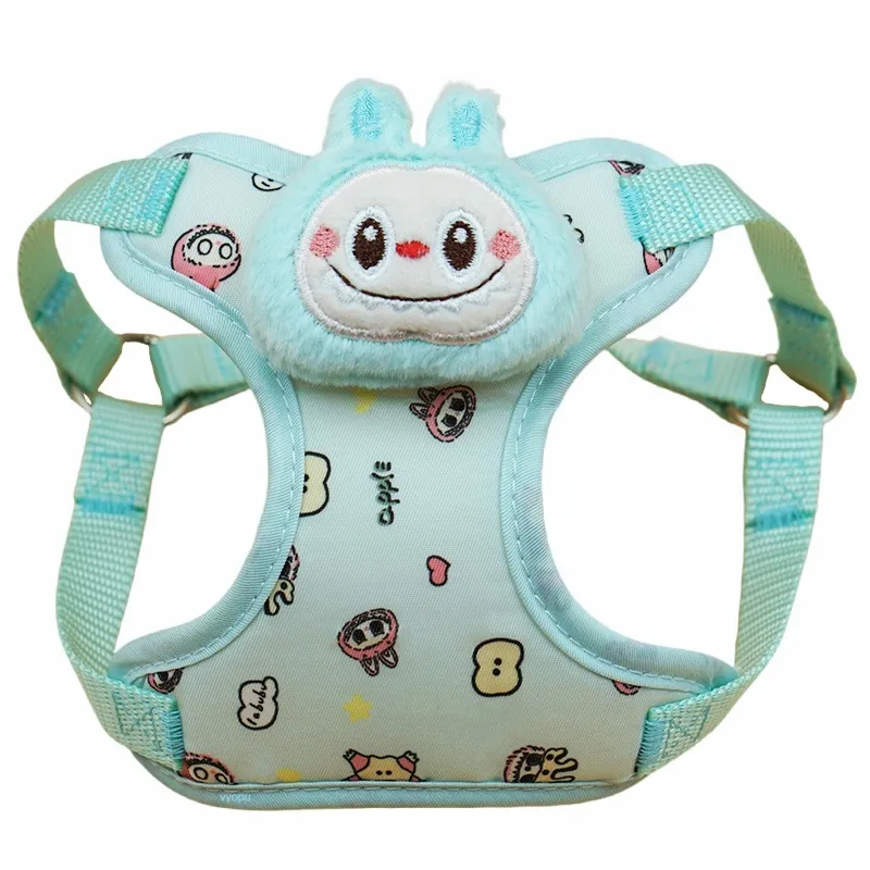 Labubu Cute Rabbit Pattern Escape Proof Mesh Dog Harness And Leash Set ...