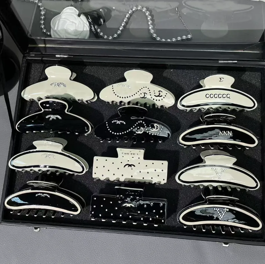 Luxury Designer Shark Hairpins High Quality Black &... From ...