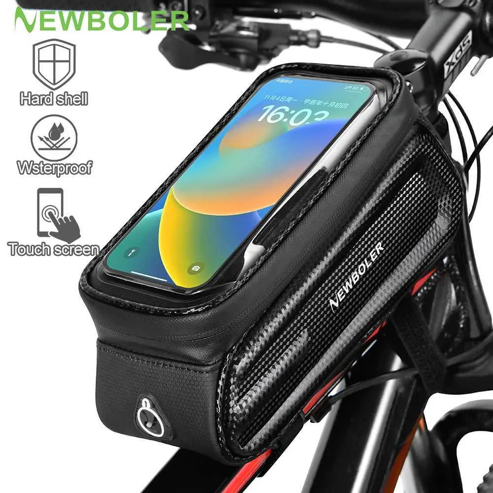 Newboler Bike Bag 2L Frame Front Tube Cycling Bag Bicycle Waterproof Phone Case Holder 72 Inches ...