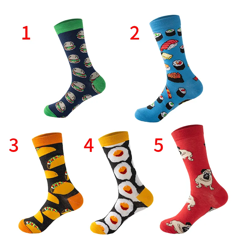 Breathable Unisex Mid-Length Socks with Cartoon Jacquard Pattern from ...