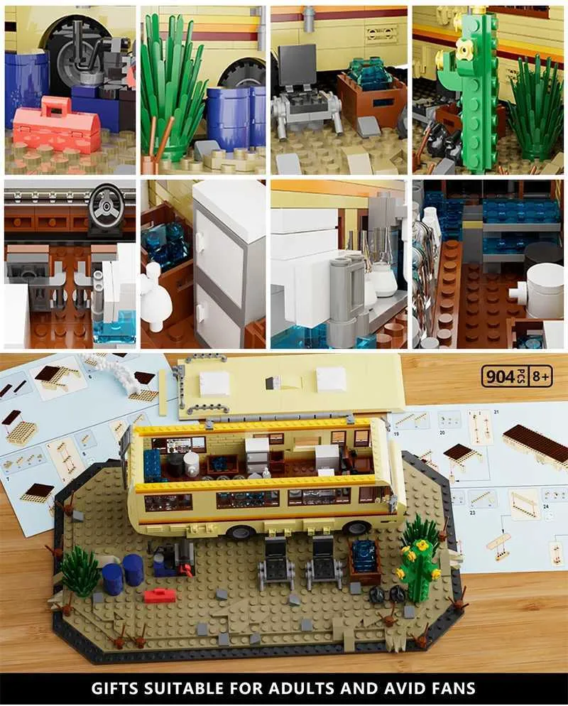 Technical Breaking Bad RV Adventure Camper Bus Car Model Building ...