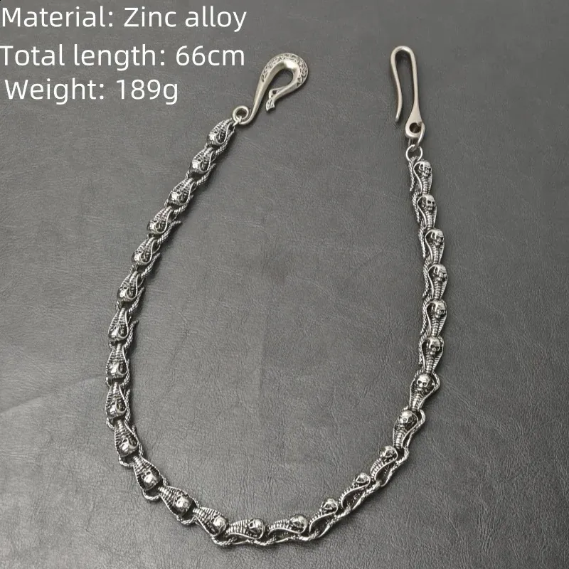 2025 Model Serpentine Skeleton Pants Chain Cotton Waist Keychain with ...