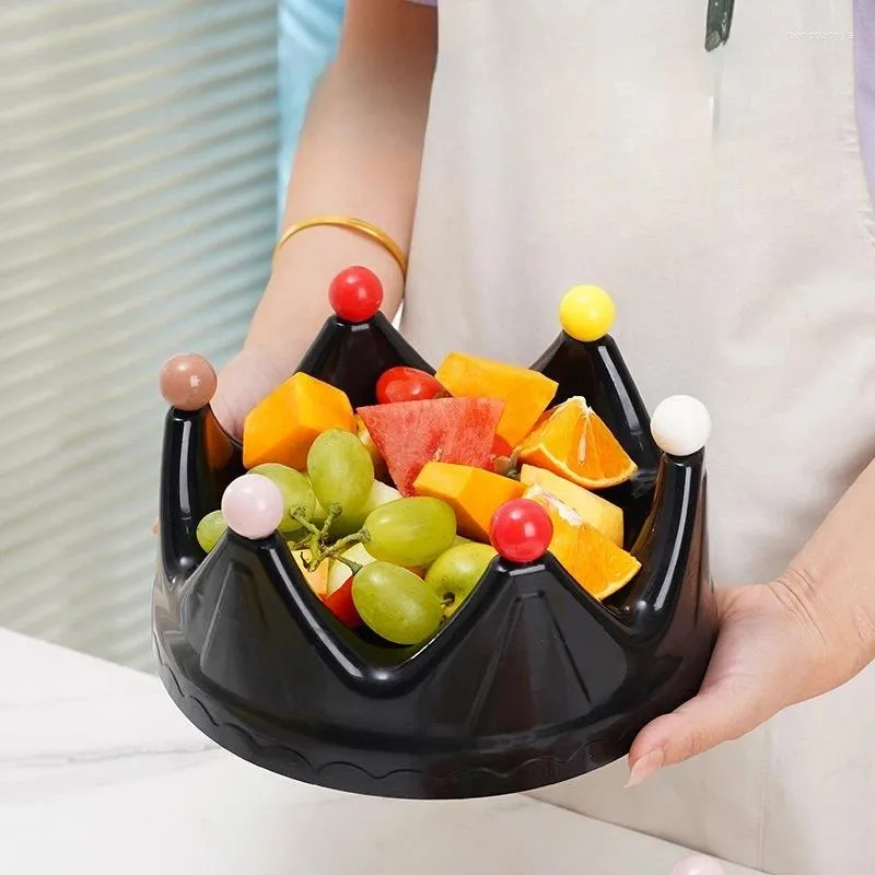 Plates: Simple Style Crown Fruit Plate for Home Living Room, High ...