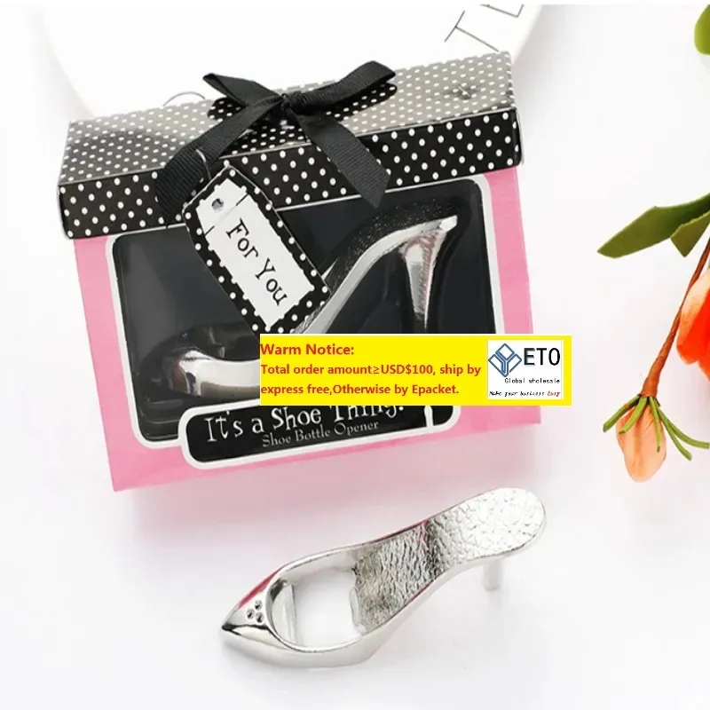 Princess High Heel Shoe Shape Metal Wine Bottle Opener - Unique Wedding ...