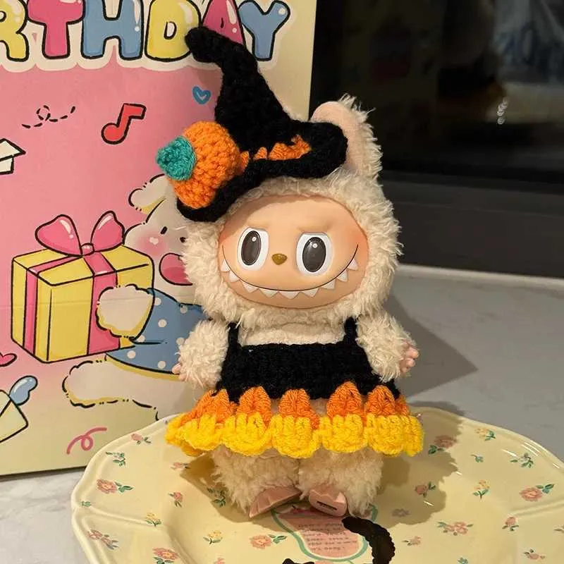 Handwoven Halloween Pumpkin Dress for Labubu Doll, Original Doll ...