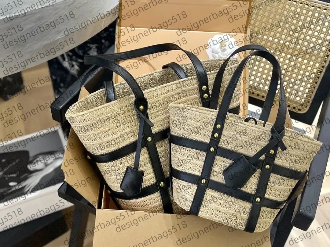 Women's Designer Beach Tote Shopping Straw Handbags Raffia Grass Woven ...