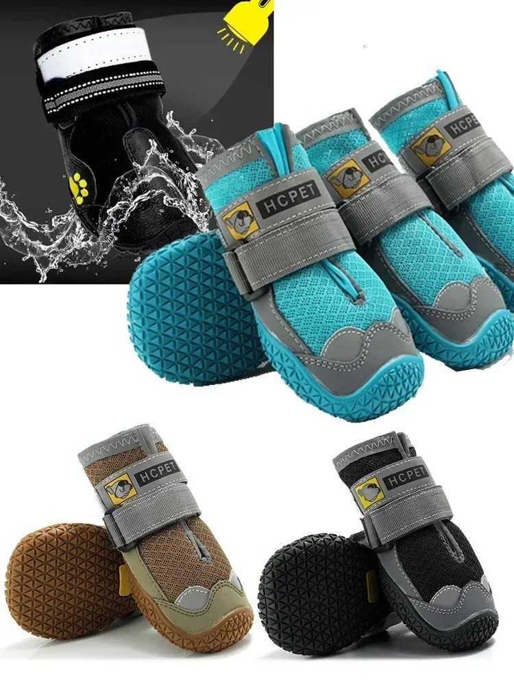 Silicone Dog Shoes Waterproof Motion Outdoor Dog Boots Winter Warm Pet ...