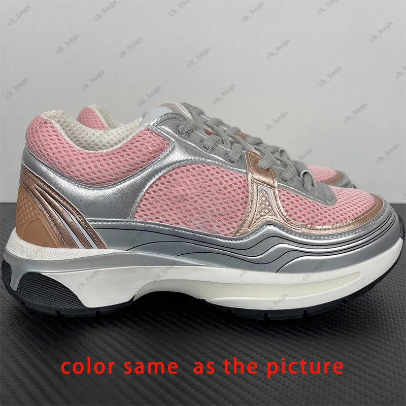 Leather Running Shoes with Metallic Accent - Lace-Up Sport Runner Style ...