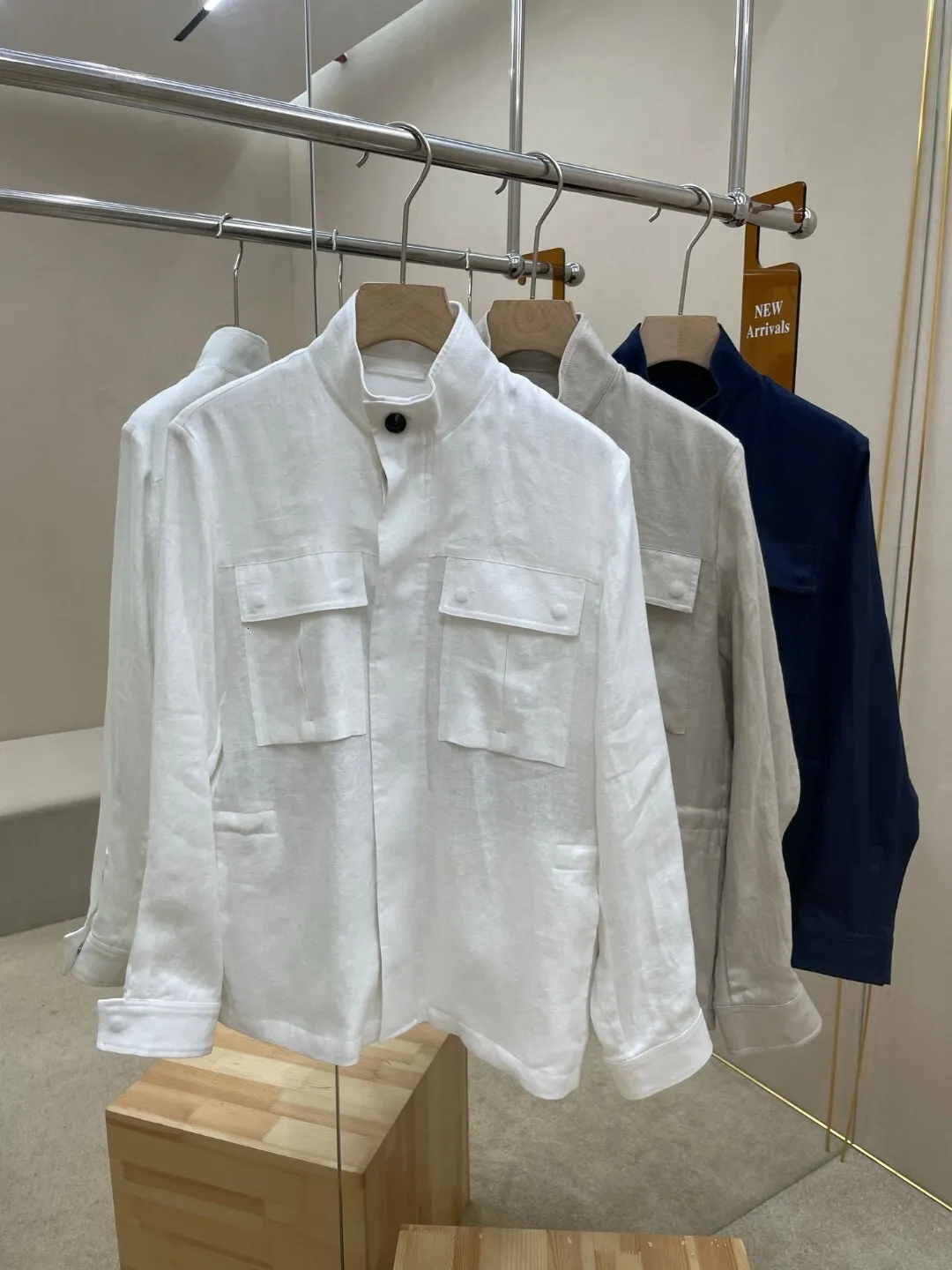 Italian Style Men's Linen Multi-Pocket Shirt Collar Jacket from Dhgate ...