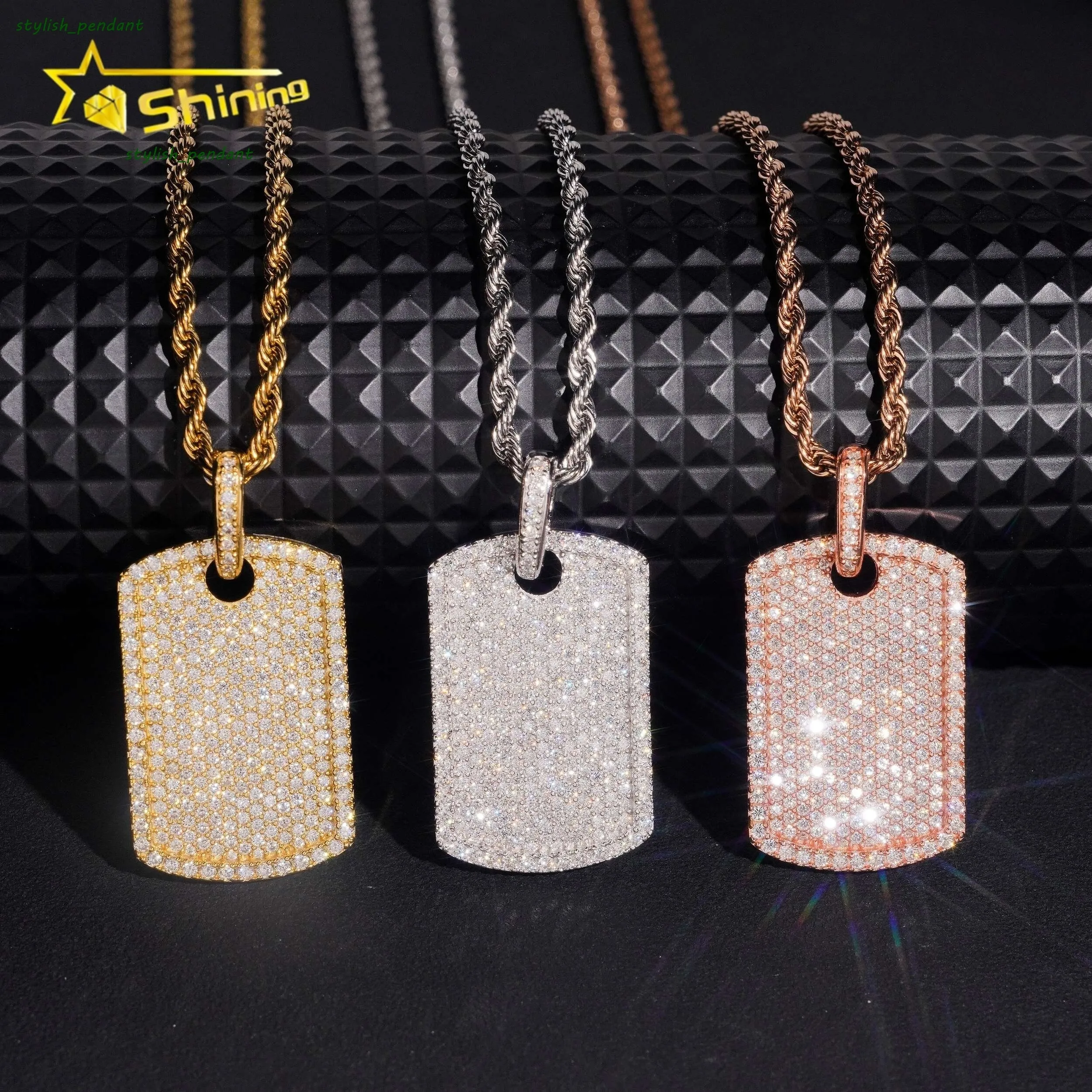 Hot Sale Men's 925 Sterling Silver Hip Hop Pendant with VVS Moissanite ...
