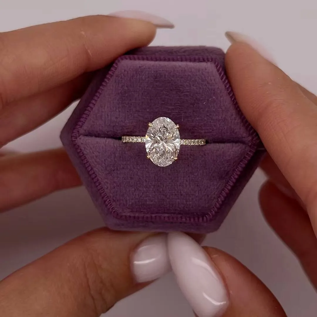 Aigesheng 18K White Gold Natural White and Green Diamond Detachable ...