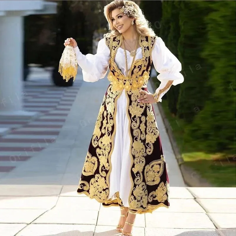 Kosovo Albanian Evening Dress With Jacket Burgundy... From ...