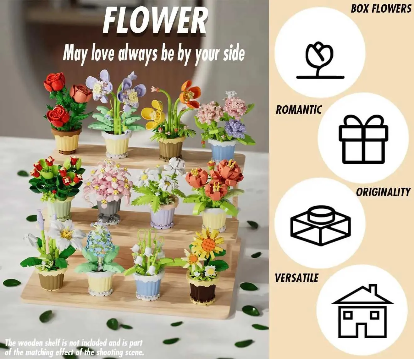 Flowers Bouquet Building Set Botanical Collection Building Block Toy ...