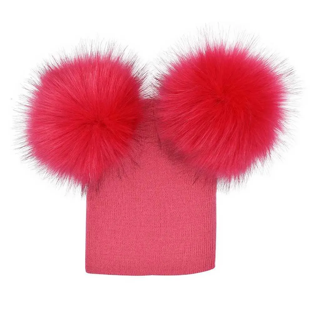 Baby Pompom Hat Winter Warmer Knitted Beanie Fur Pom Gorro Bebe Boys ...