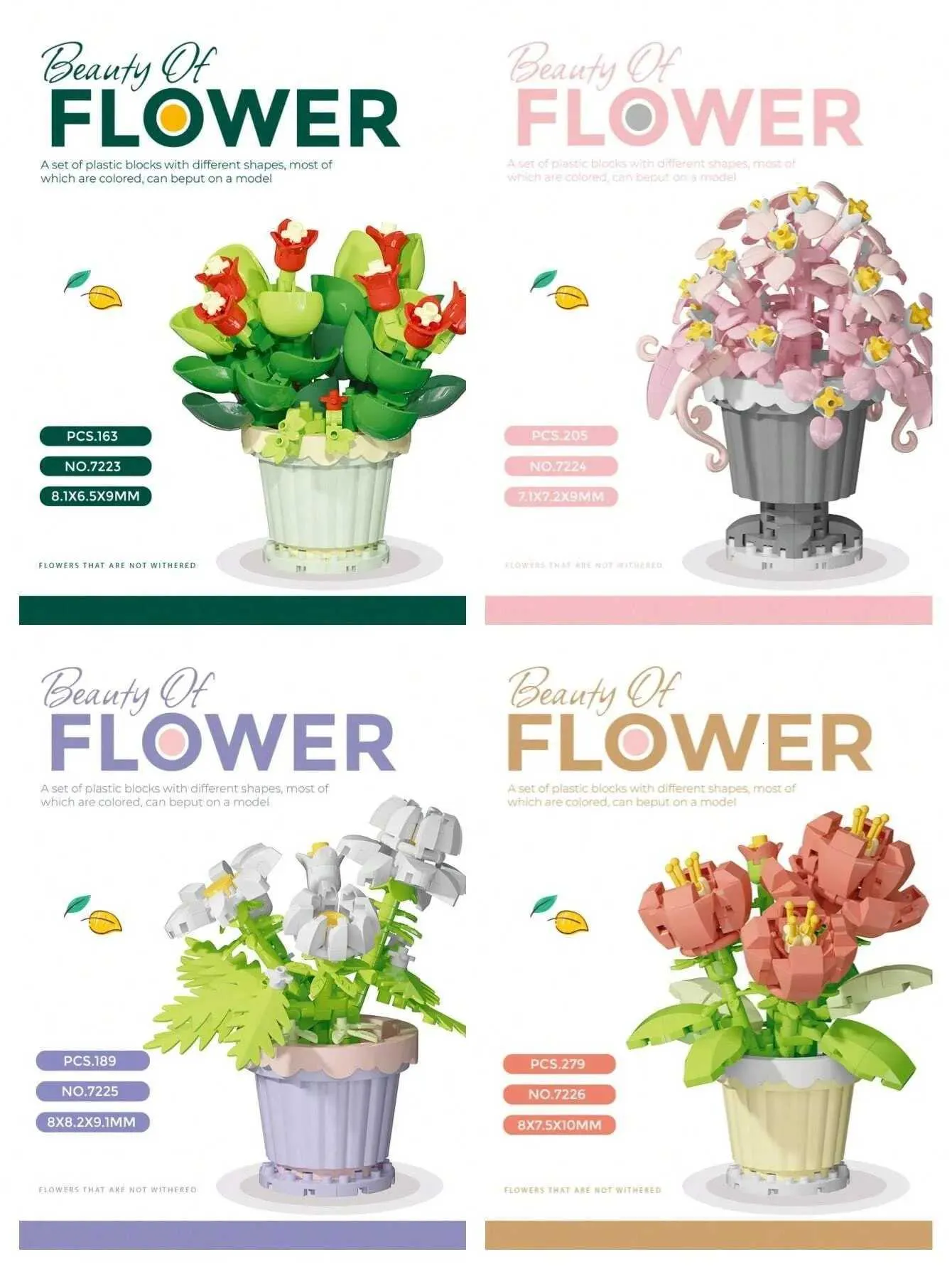 Eternal Flower Building Blocks: Romantic DIY Home Decoration, Freehand ...