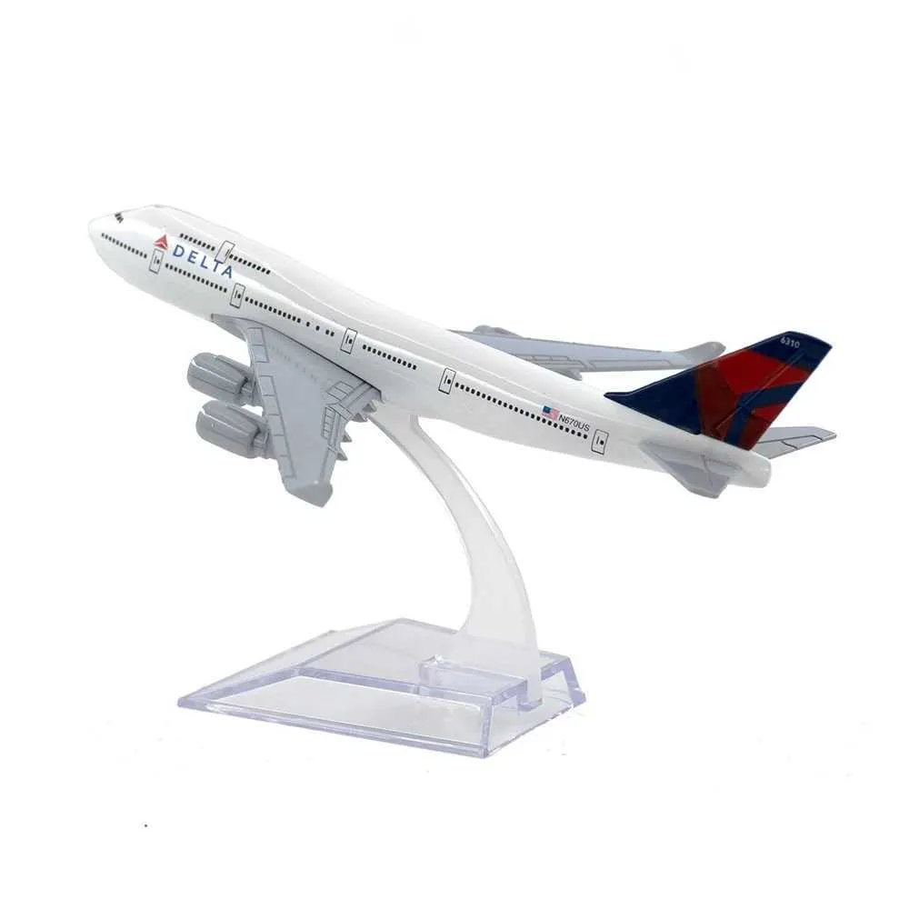 1:400 Scale Diecast Alloy Airplane Model: American Airlines Delta B747 ...
