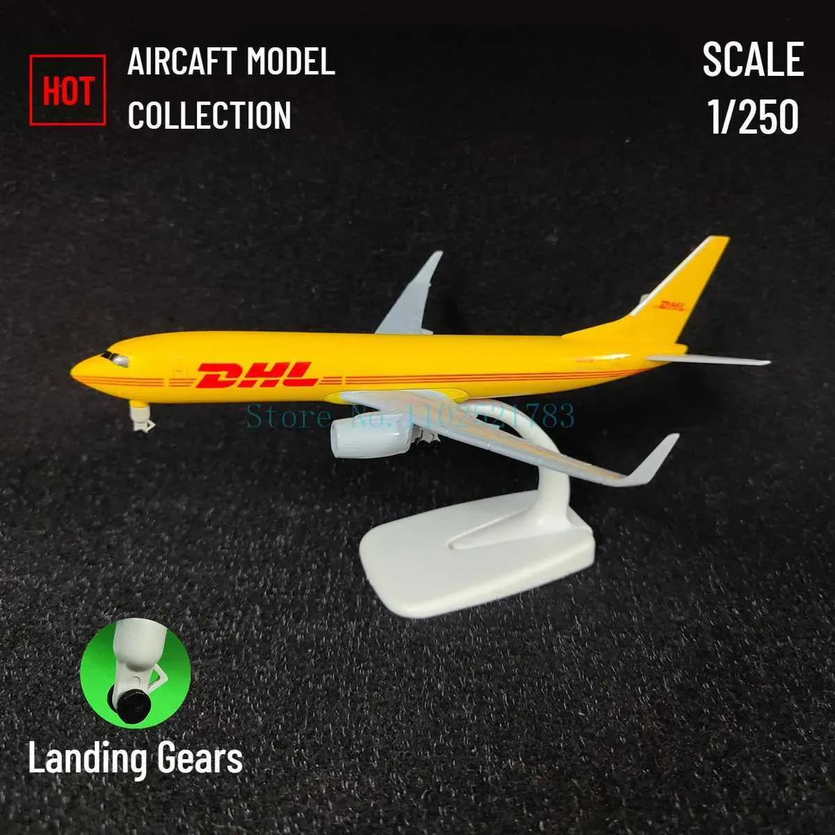 Diecast Toy Planes Scale DHL Cargo Airplane Model 1:250 Airbus Boeing ...