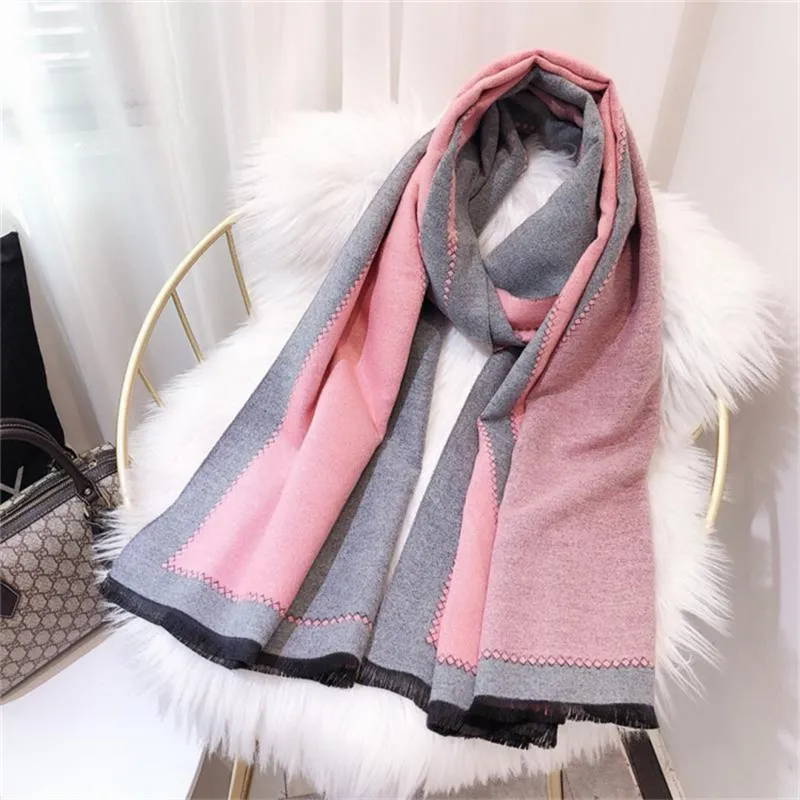Designer Fashion Scarf: Women's Autumn Winter 2025 New Long Style Color ...