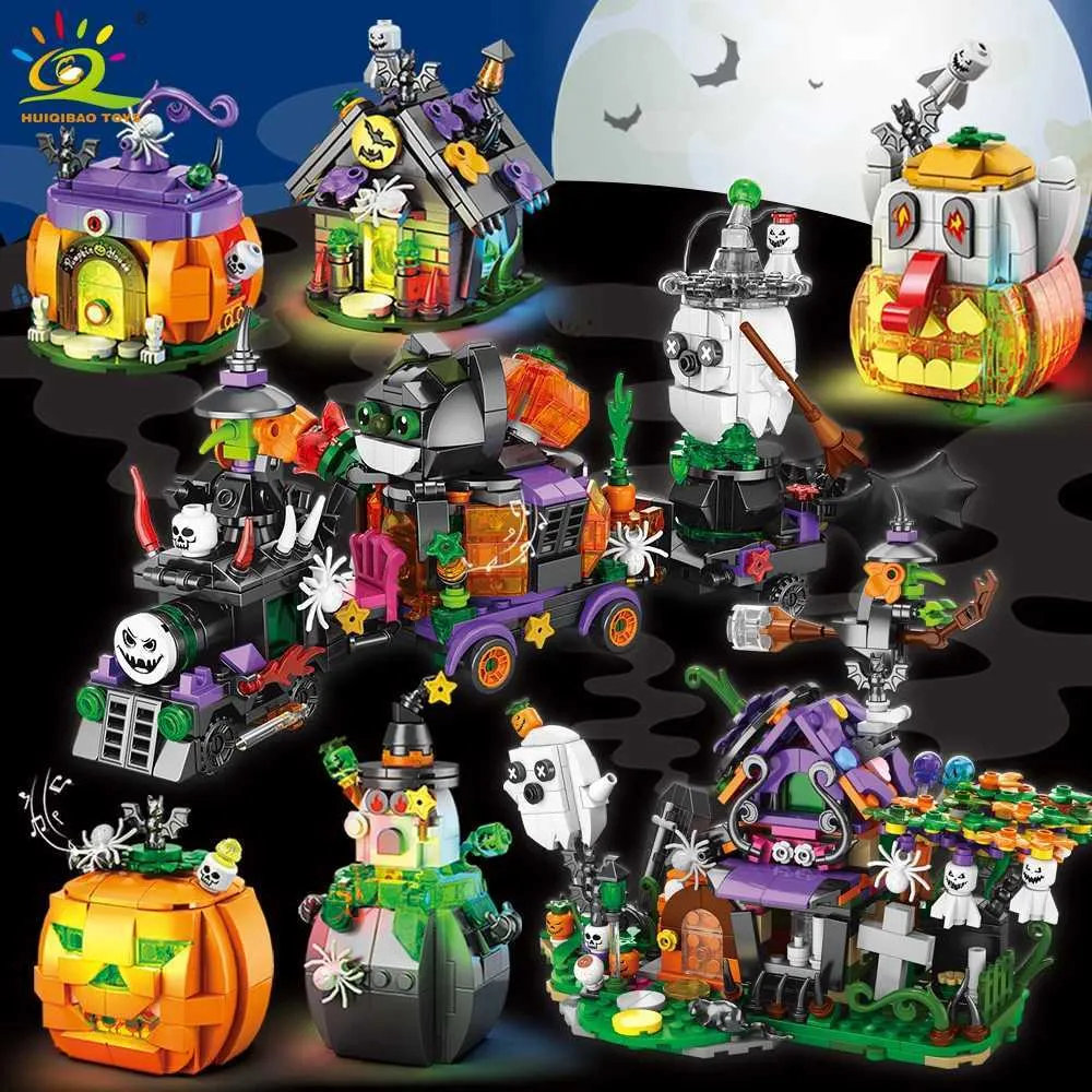 HUIQIBAO Wooden Halloween Building Blocks Set ... From Freakhouse, $9. ...