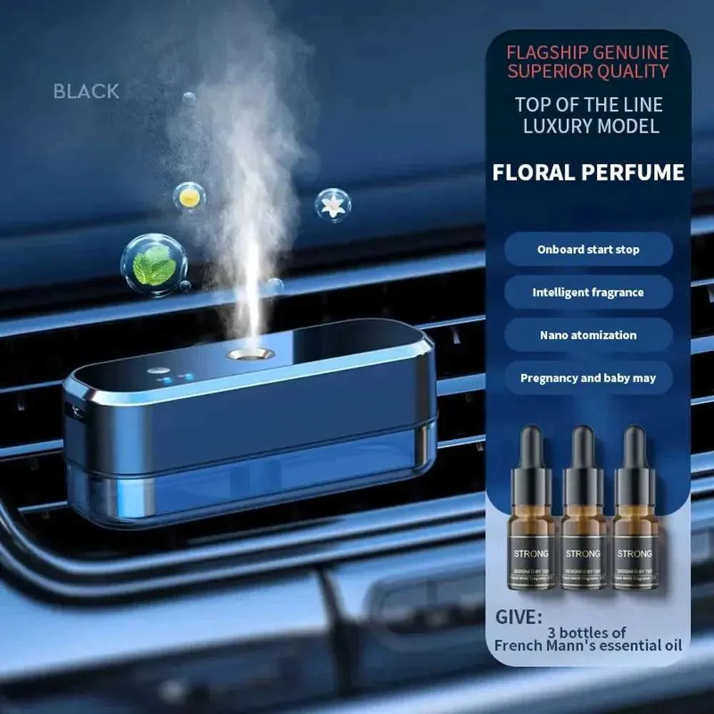 Smart Car Essential Oil Diffuser Mini Electrical Air Humidifier Clip ...