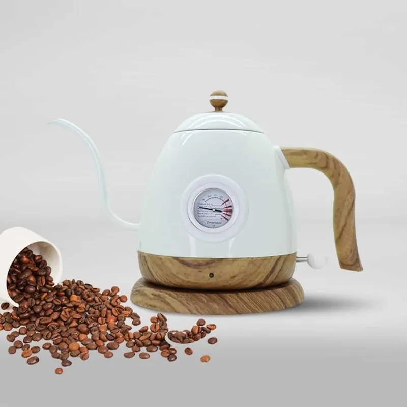 110V Retro Electric Kettle 800ml Gooseneck Jug Hand Brew Coffee Pot ...