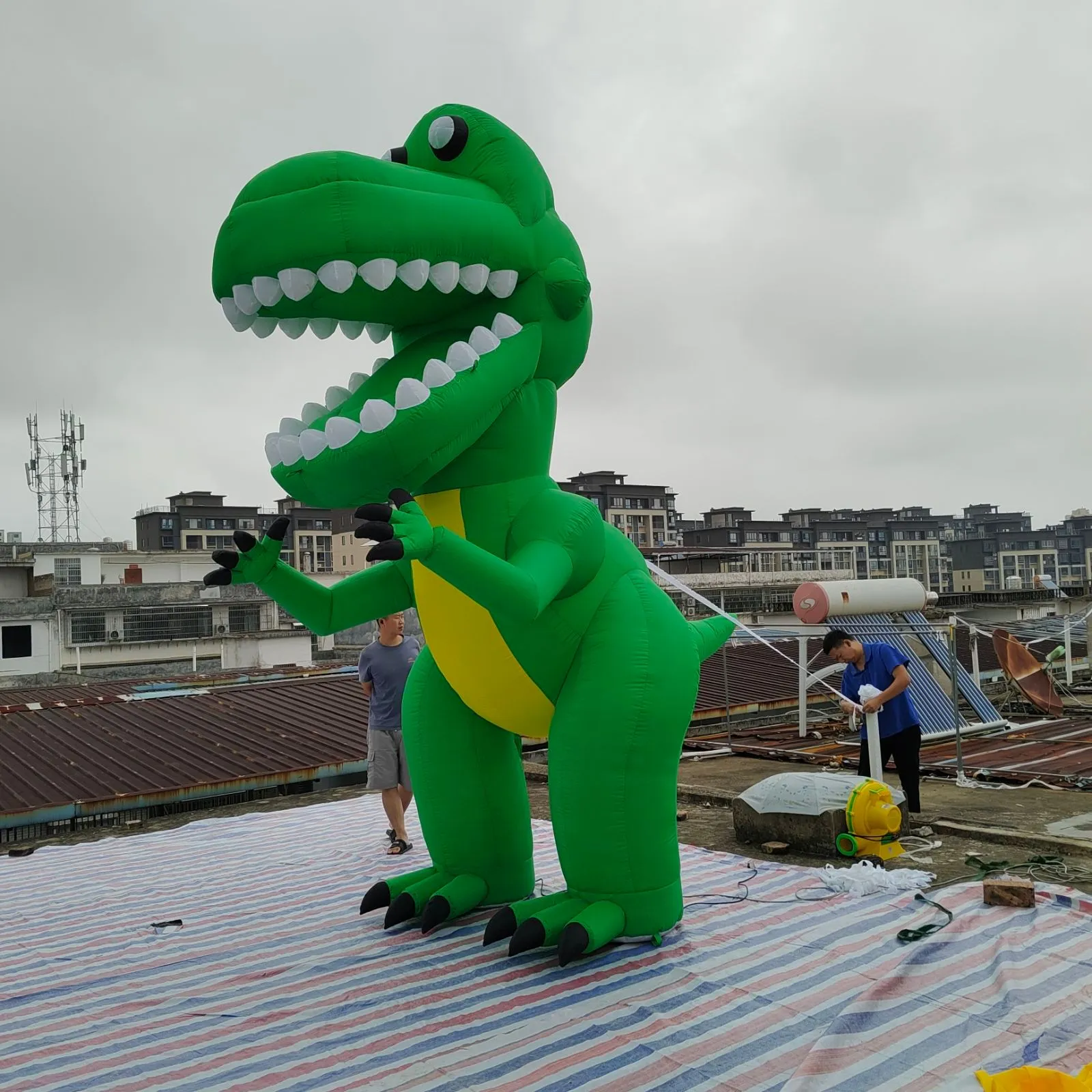 8m 26ft Giant Green Inflatable Dinosaur Cartoon Mascot for Outdoor ...