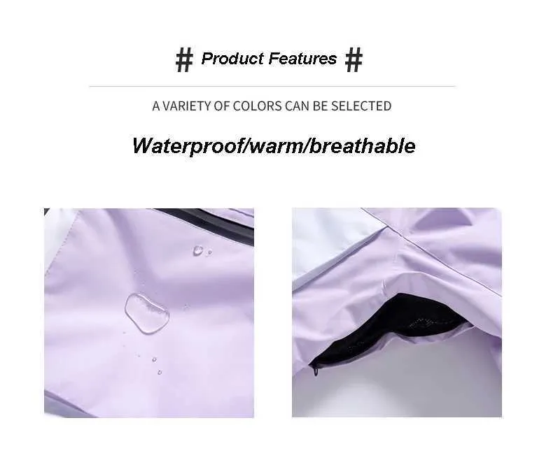 Mountain Snowboard Suit For Men And Women: Hooded Warm Ski Jacket And ...