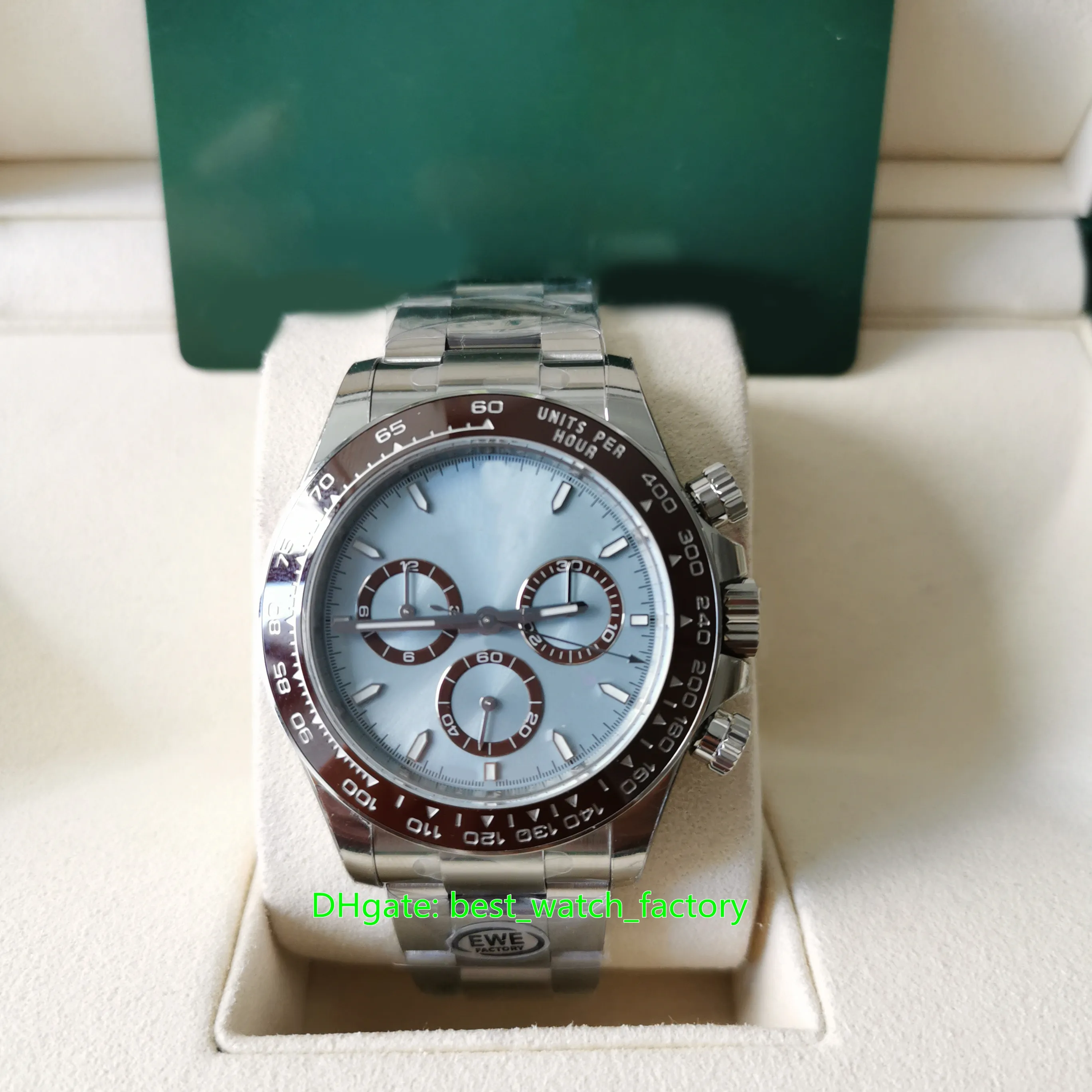 EWE Factory Mens Mechanical Automatic Chronograph Watch 40mm Ceramic ...