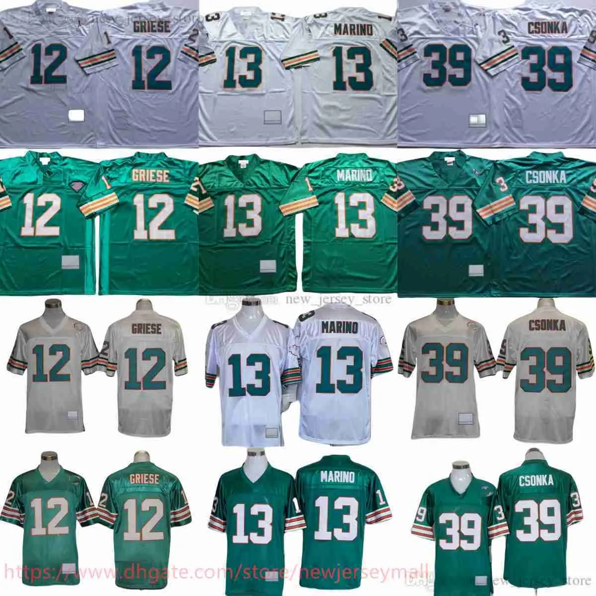 College 1994 Throwback Football 13 Dan Marino Jersey Retro Stitched 12 ...