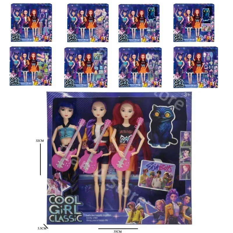 Kpop Demon Hunters Doll Set Rumi, Mira, Zoey 11in Vinyl Lladro ...