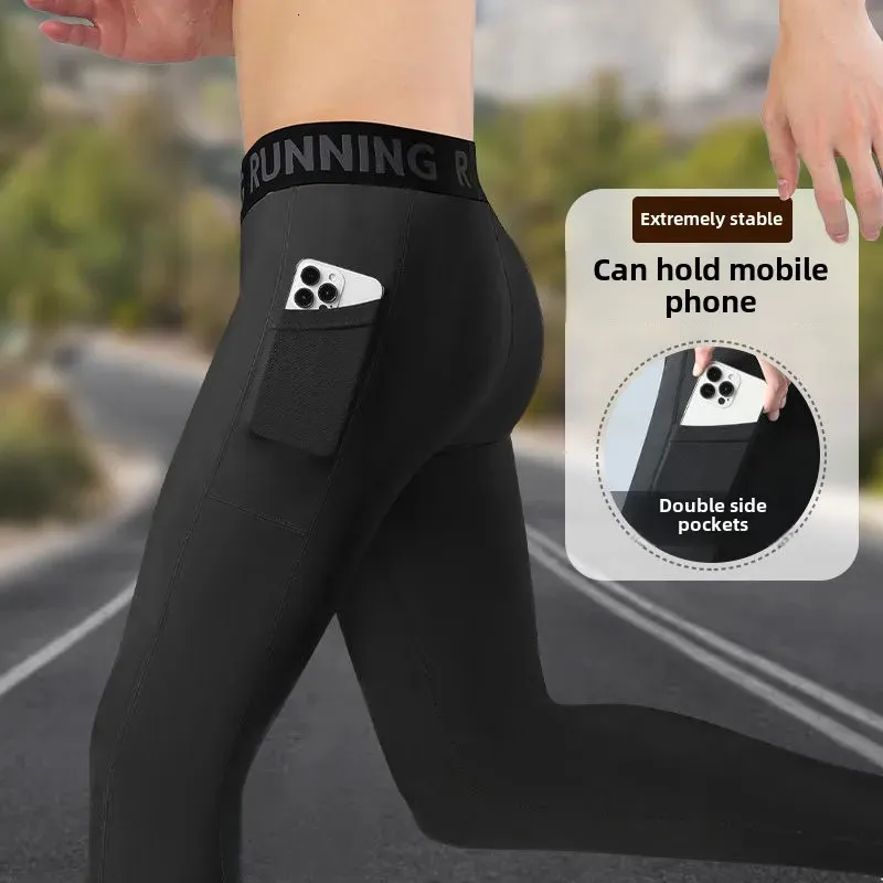 Men's Running Compression Tights High Elasticity Quick Dry Training ...