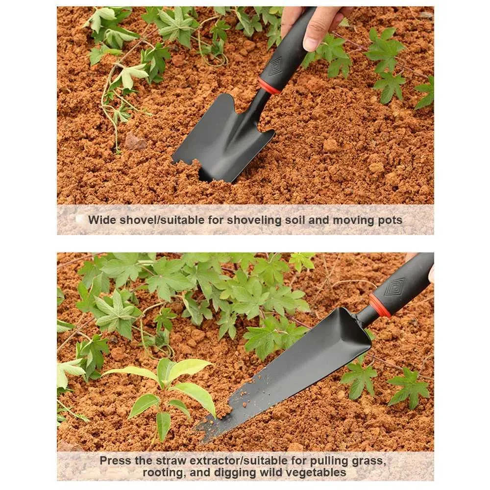 Iron Multifunctional Garden Shovel Hoe Rake Double-Sided Planting Tool ...