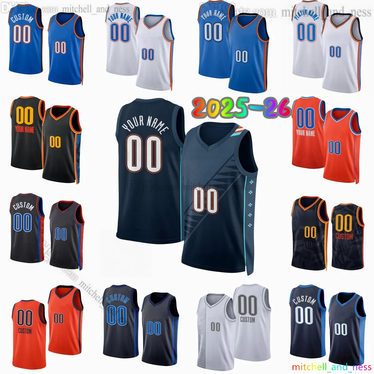 Custom 2025 26 New Gilgeous Alexander Printed Basketball Jersey ...