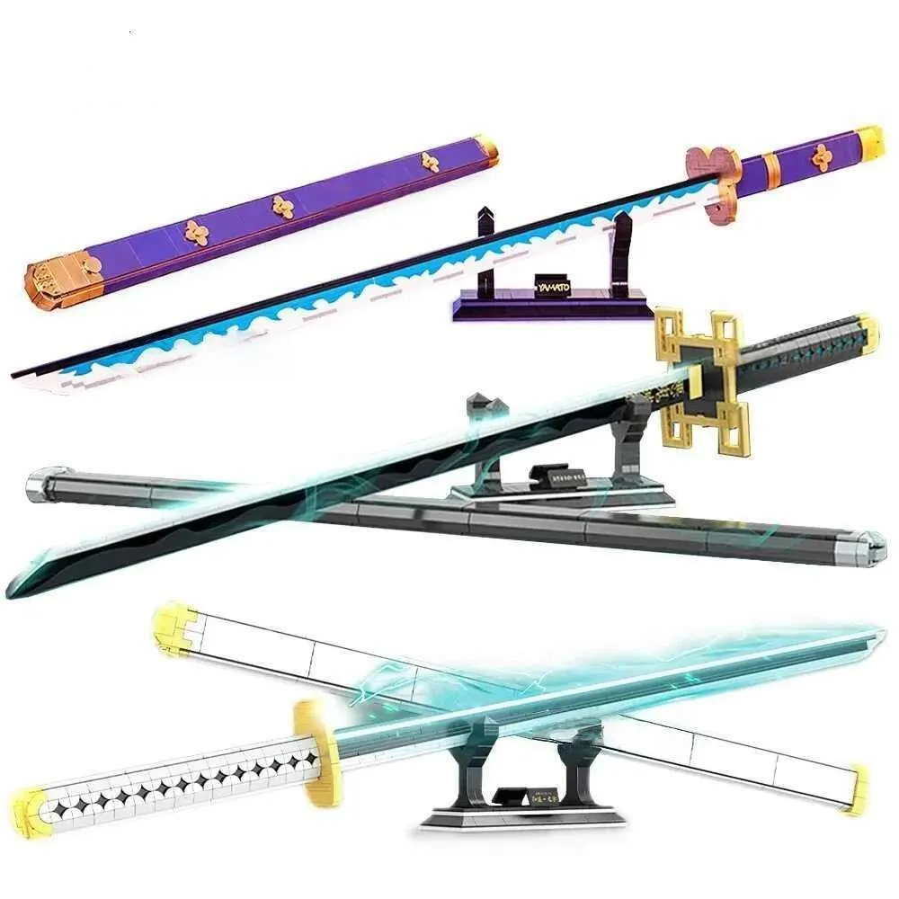 Legoes Blocks Anime Ninja Warrior Sword Katana Glowing Butterfly ...