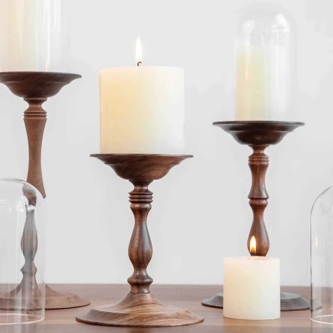 W251030 Black Walnut Wooden Candlesticks Handturned... From Thousand ...