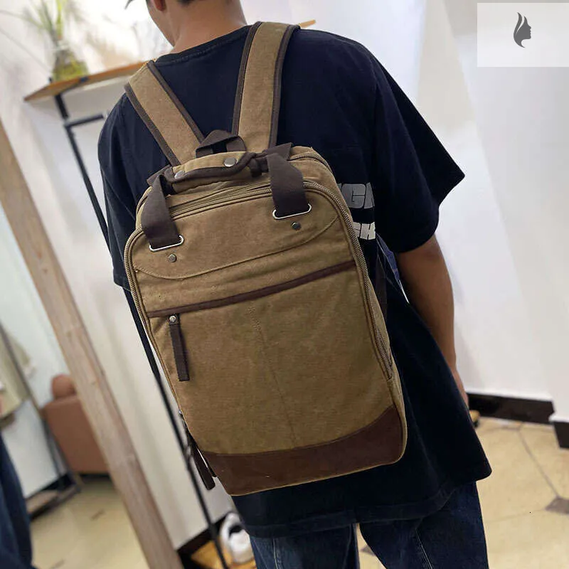 Luxury Korean Canvas Linen Handbag Backpack for Men, Extra Large, Soft ...
