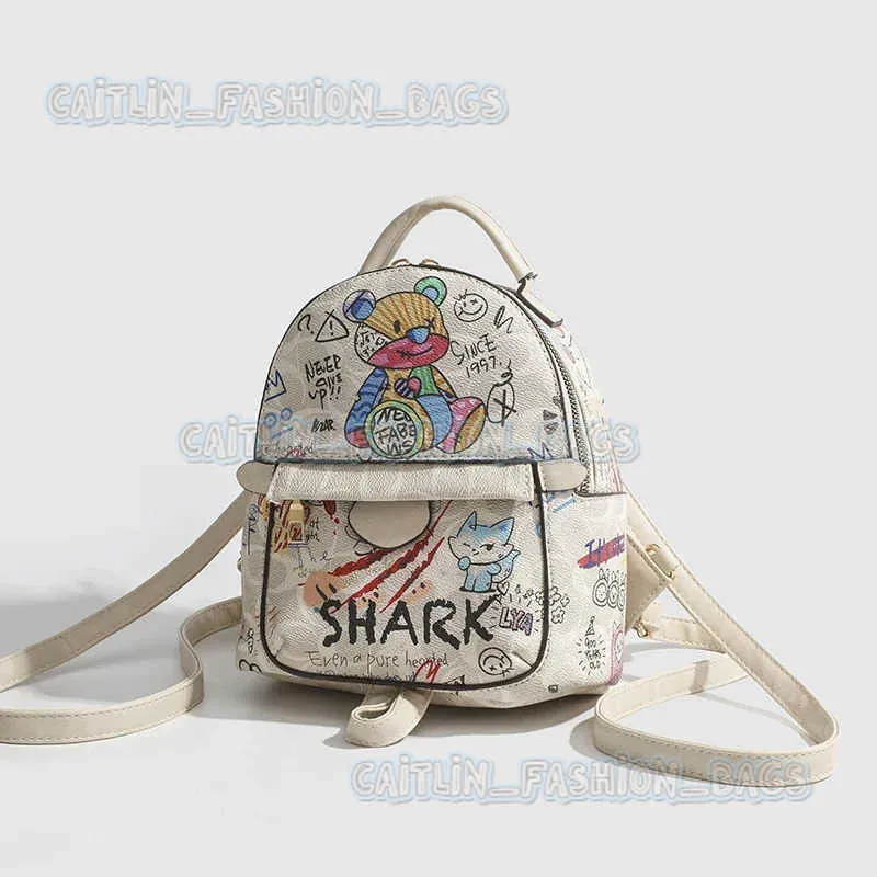 Small backpack soft PU material with fur embellishment and computer ...