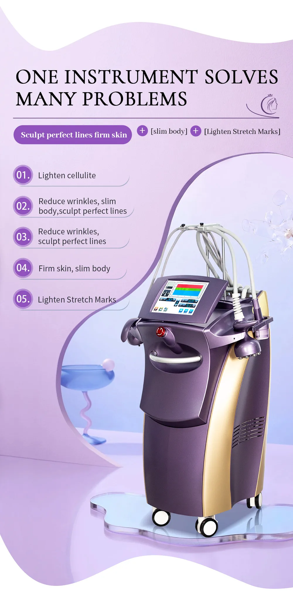 Venus Legacy 4D Cellulite Treatment Machine with 4 Handles Vacuum ...