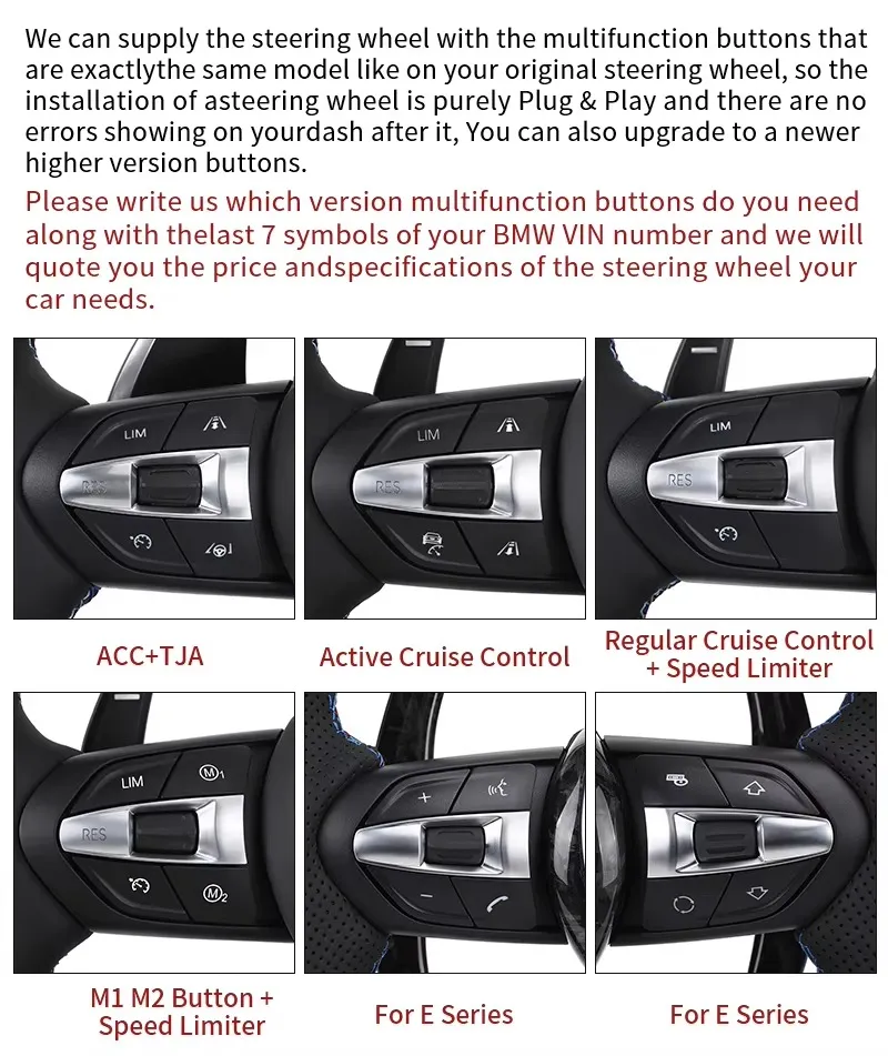 LED Purple Forged Fiber Perforated Leather Steering Wheel for BMW F ...