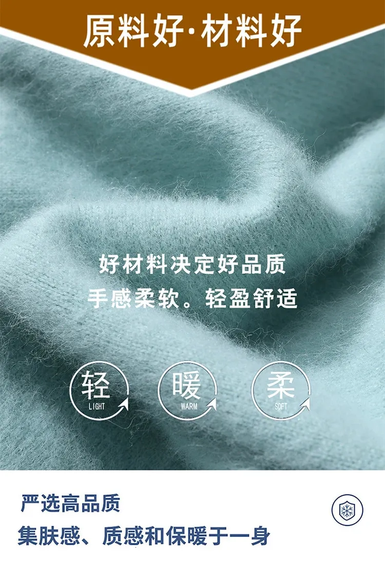 Men's Pullover 100% Mink Cashmere Sweater, Casual Business Knit, Autumn ...